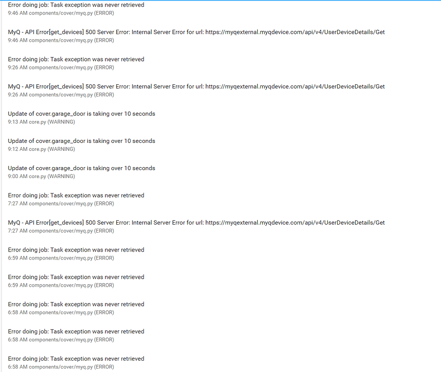 MyQ Server Errors Cause HA To Change State Third Party Integrations myq-server-errors-cause-ha-to-change-state-third-party-integrations